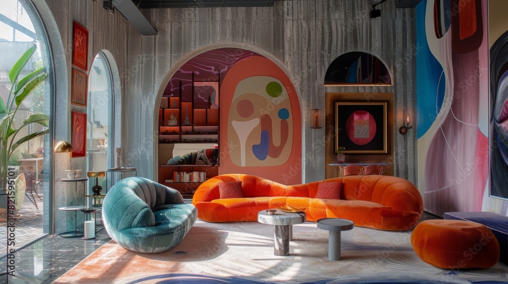Demonstrating a salon designed by a renowned interior designer ...