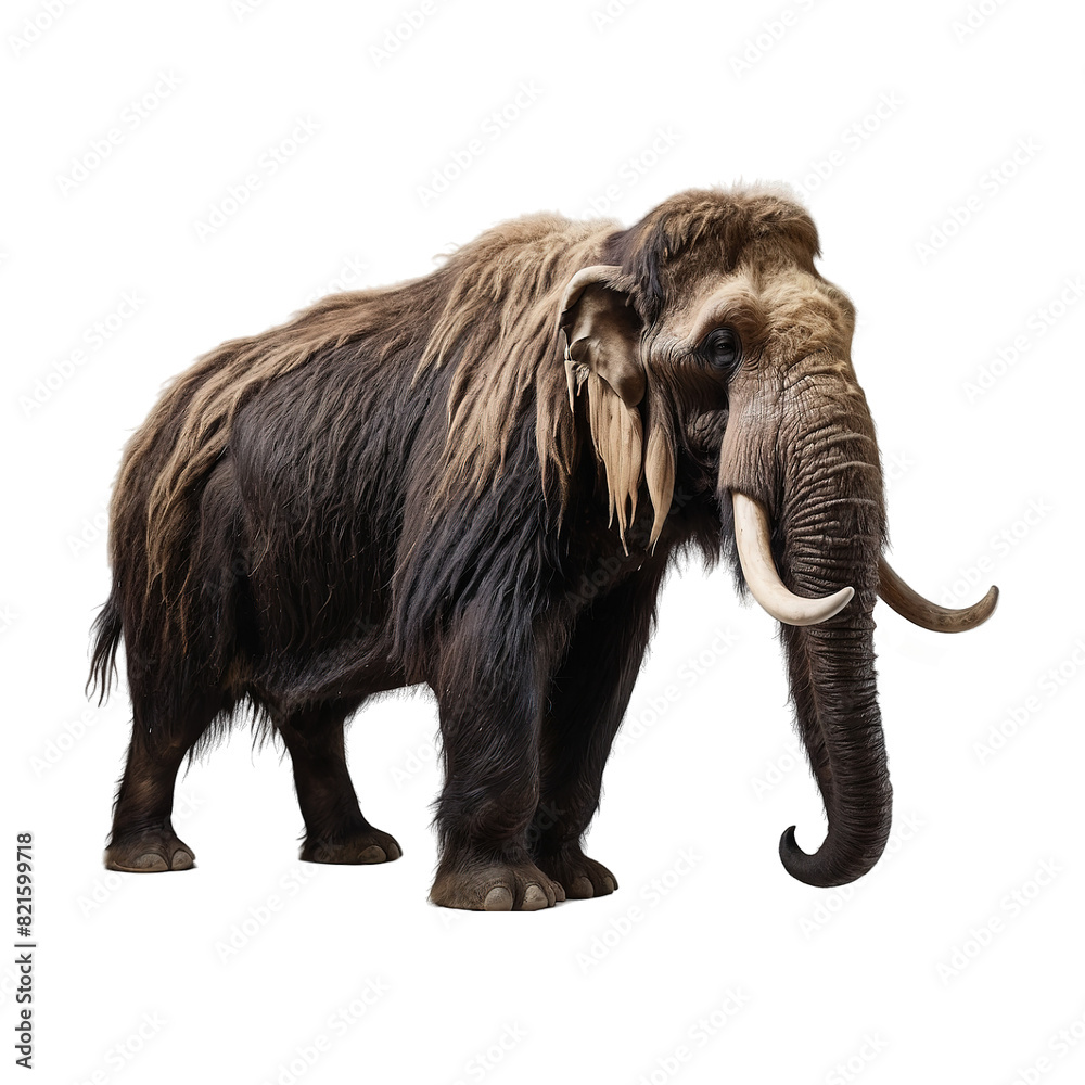 Woolly Mammoth Isolated on transparent background PNG Generative AI ...