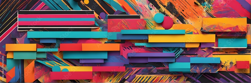 pop art styled music album illustration featuring abstract crayon ...
