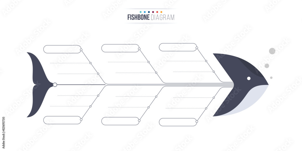 Fishbone Diagram or Cause and Effect diagram. infographic template ...