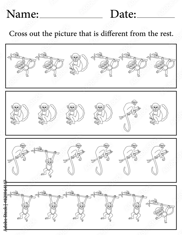 Monkey Puzzle. Printable Activity Page for Kids. Educational Resources ...