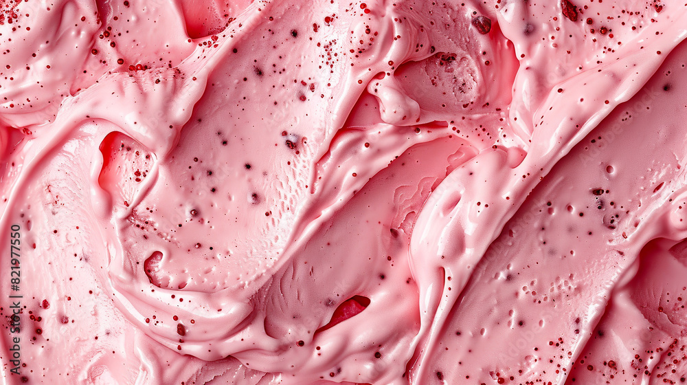 Strawberry ice cream gelato texture background. Stock Photo | Adobe Stock