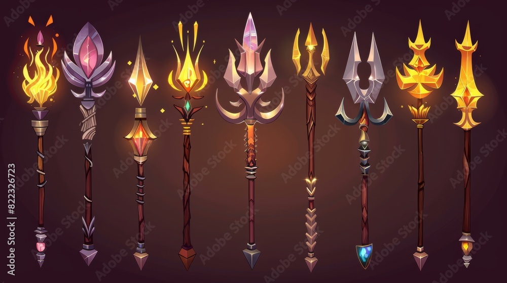 Symbol of ancient royal power. Modern cartoon illustration of silver ...