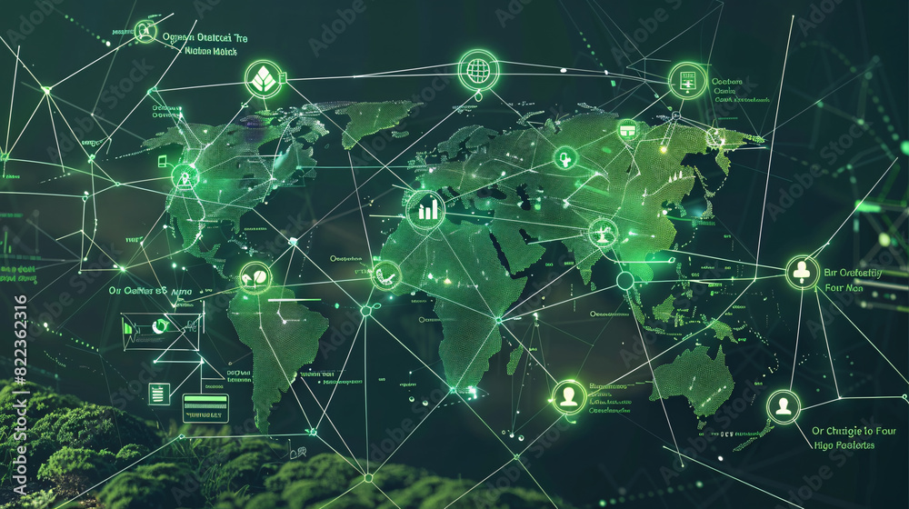 Digital platform interface showing a carbon offset marketplace with ...
