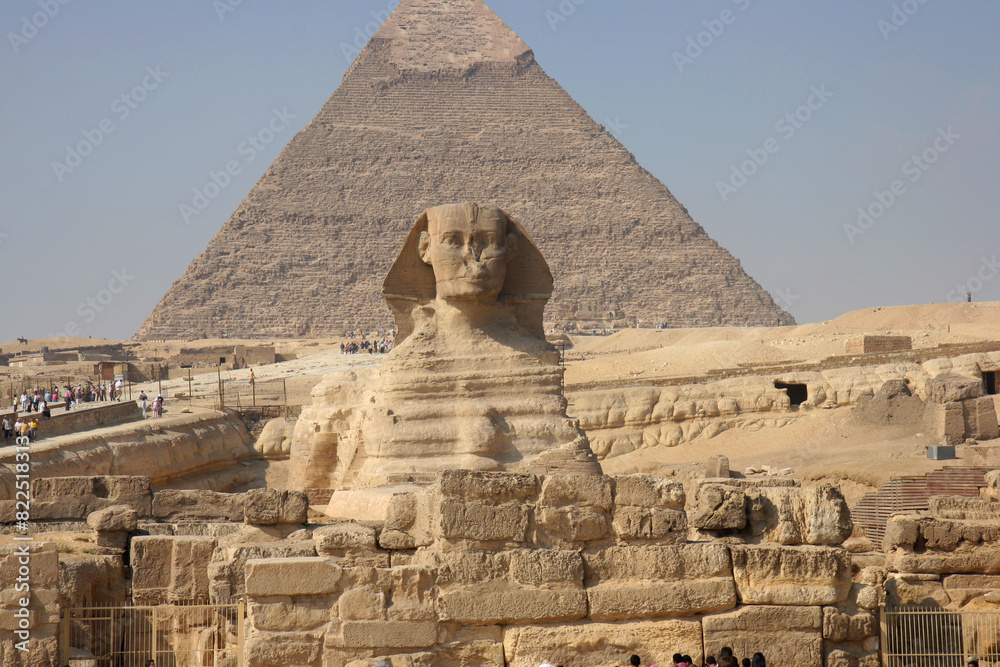 The Great Sphinx of Giza, located in the pyramid complex near Cairo ...