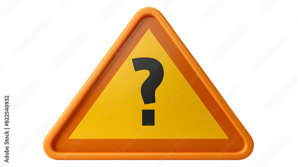 Caution Sign with Exclamation Mark for Safety Awareness, Isolated on ...