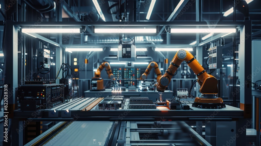 Electronic assembly microprocessor semiconductor industry 4.0 factory ...