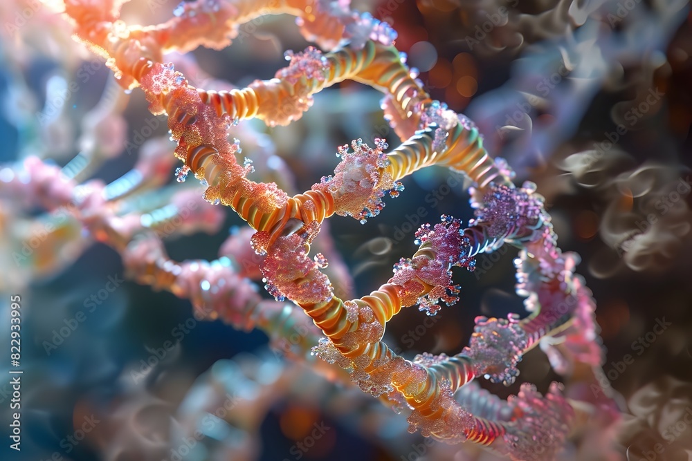 Captivating Microscopic Masterpiece Intricate DNA Structure Revealed in ...
