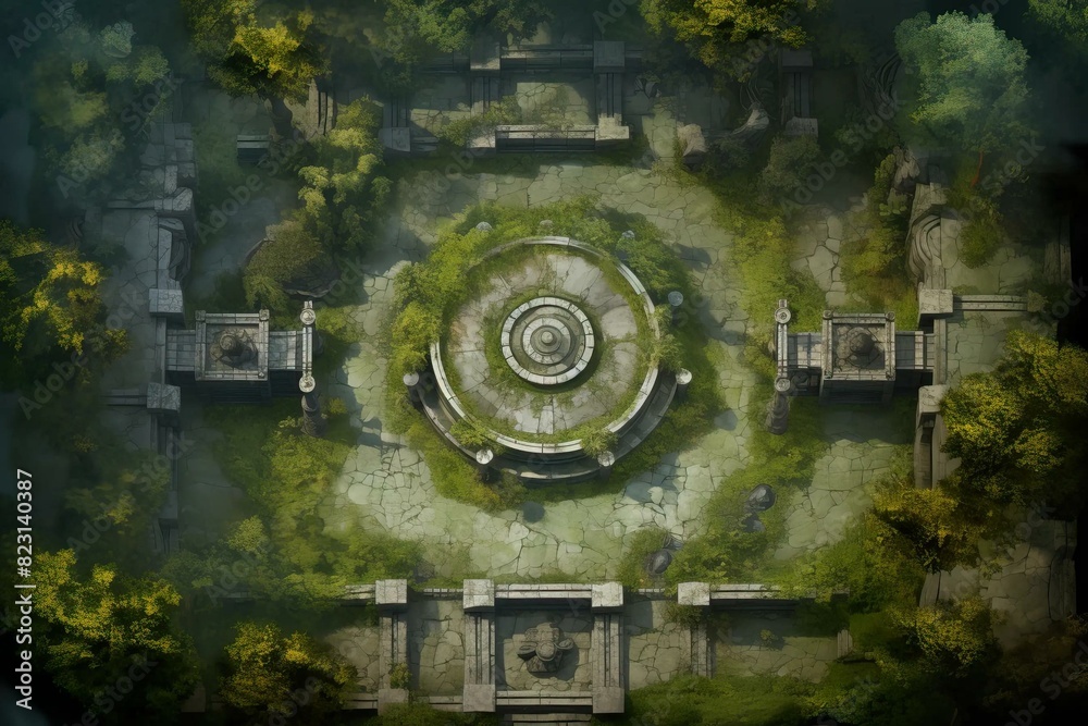 DnD Battlemap Battle Map for Forest, keep layers separated for easy ...