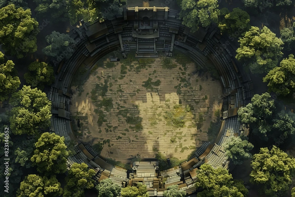 DnD Battlemap Ancient Arena Battlemap. A detailed stylized arena for ...