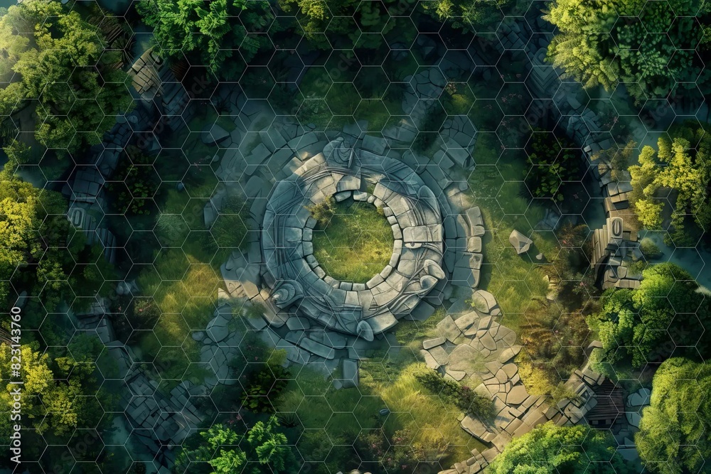 DnD Battlemap Druid Circle Battlemap: A mysterious fantasy battleground ...