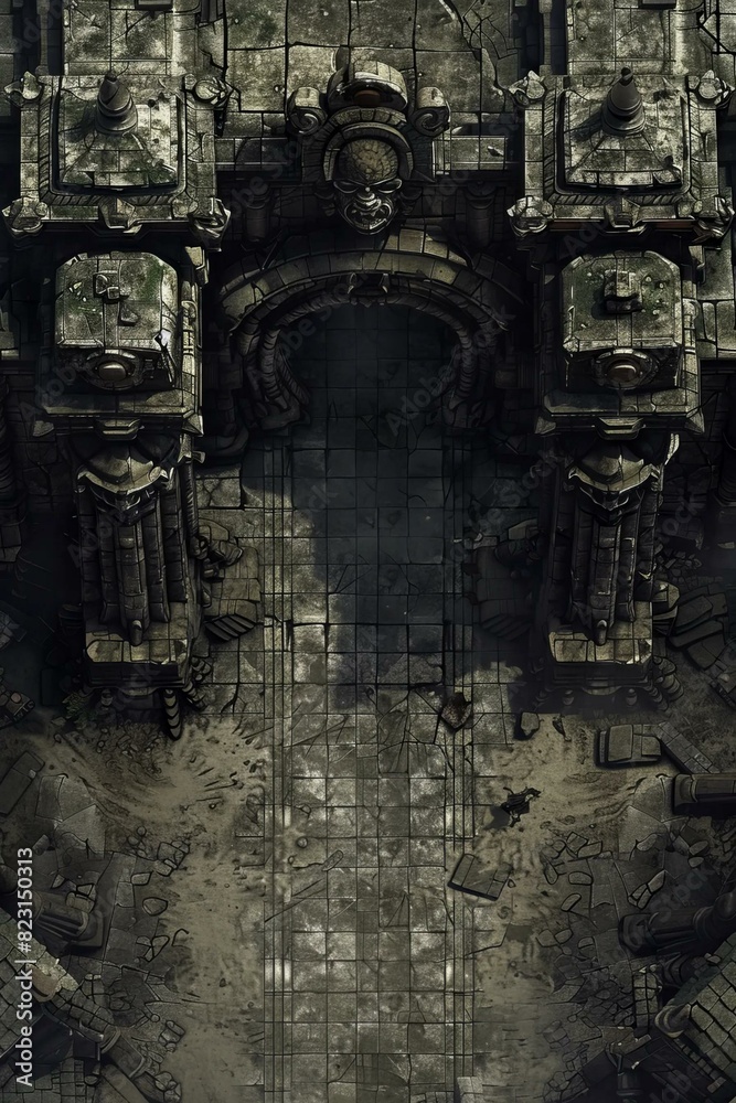 DnD Battlemap Gate of the Gargoyles: Intriguing medieval architecture ...