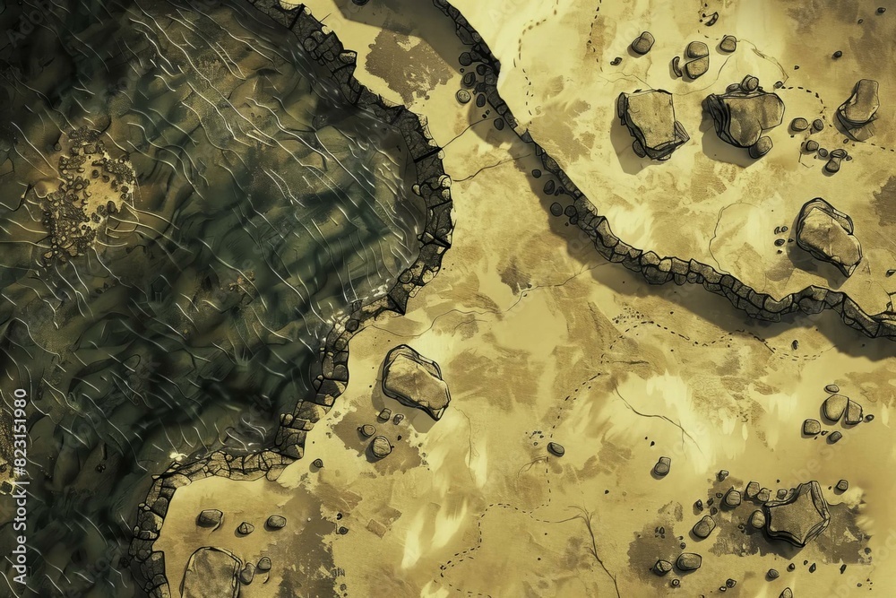 DnD Battlemap Mirage Dunes Battle Map - A desert landscape ready for ...