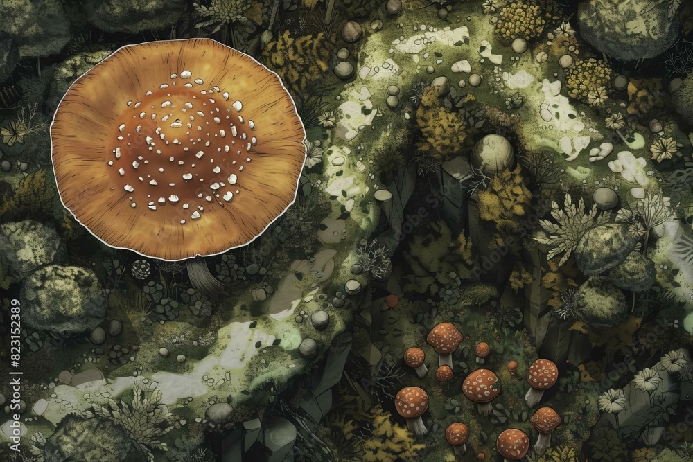 DnD Battlemap Mushroom Forest Battlemap: Lush forest with giant ...