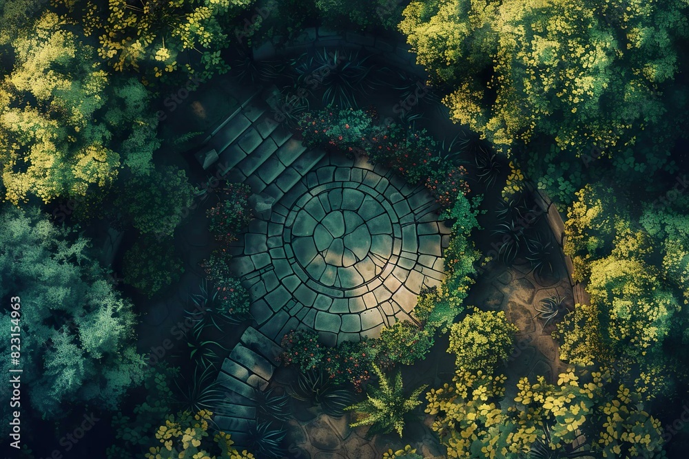 DnD Battlemap Shadow Forest Battlemap: Detailed map of a mysterious ...