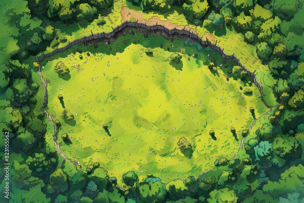 Stock-Illustration „DnD Battlemap Thunder Plains Battlemap. A detailed ...