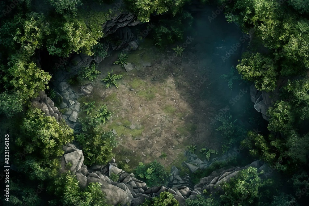 DnD Battlemap Wendigo Pack Battle Map - A snowy forest setting. Stock ...