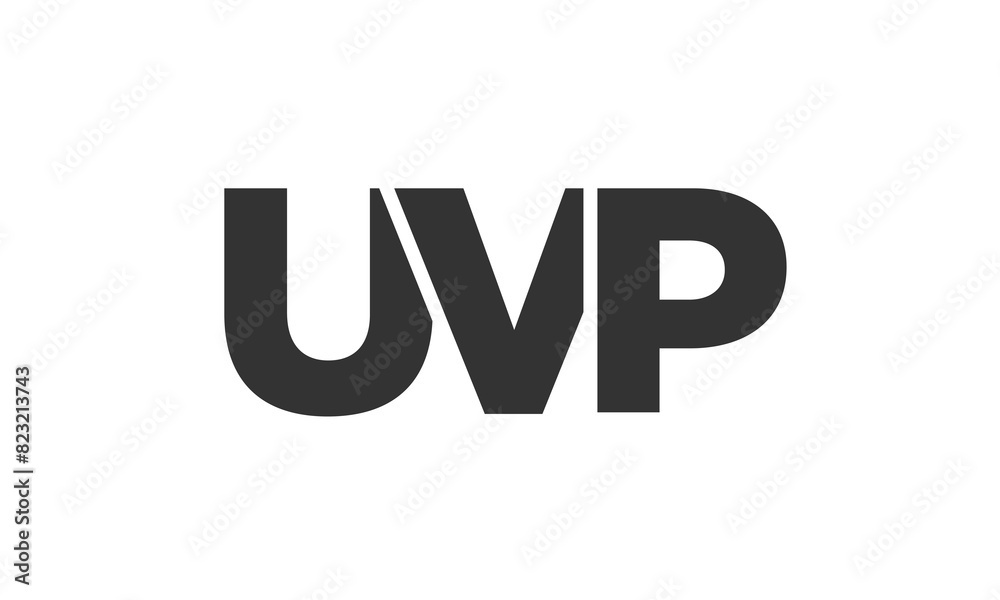 UVP logo design template with strong and modern bold text. Initial ...