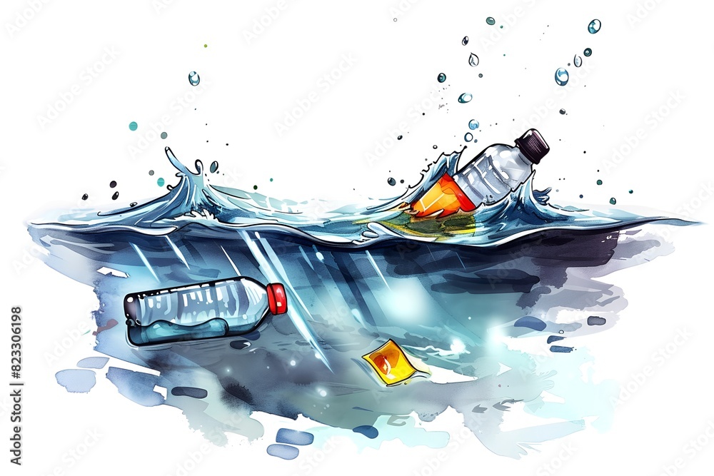 Water pollution, accumulation of plastic waste and death of aquatic ...