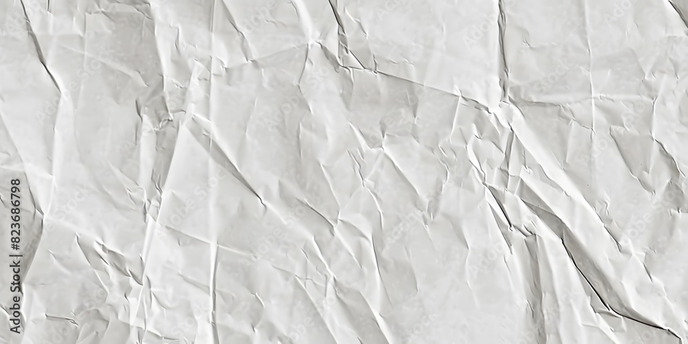 White blank crumpled paper texture background creased old poster ...