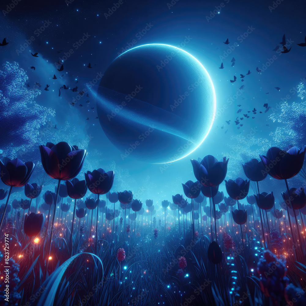 Generative AI Captivating CGI digital cinematic anime image blends ...