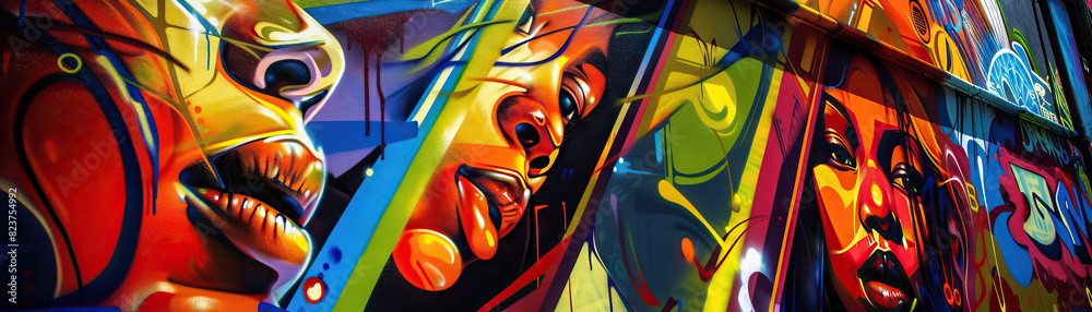 City Murals: Focus on city murals, street art, and graffiti, showcasing ...