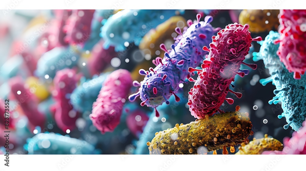 Microbiology illustration of gram stain procedure showing grampositive ...