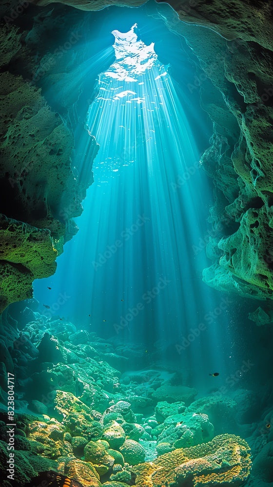 Explore the hidden wonders of underwater caves and grottos Stock Photo ...