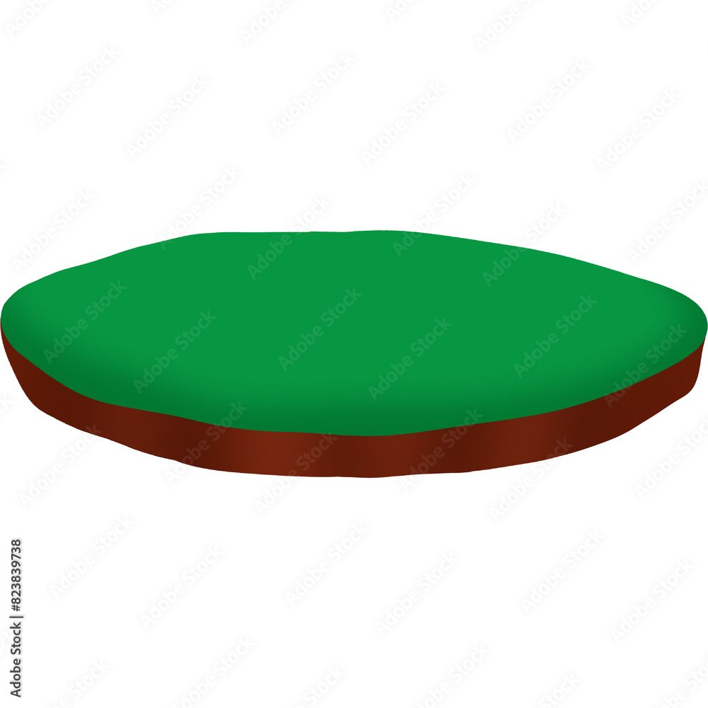 3D floor ground. Earth land Soil layers, floating island. earth texture ...