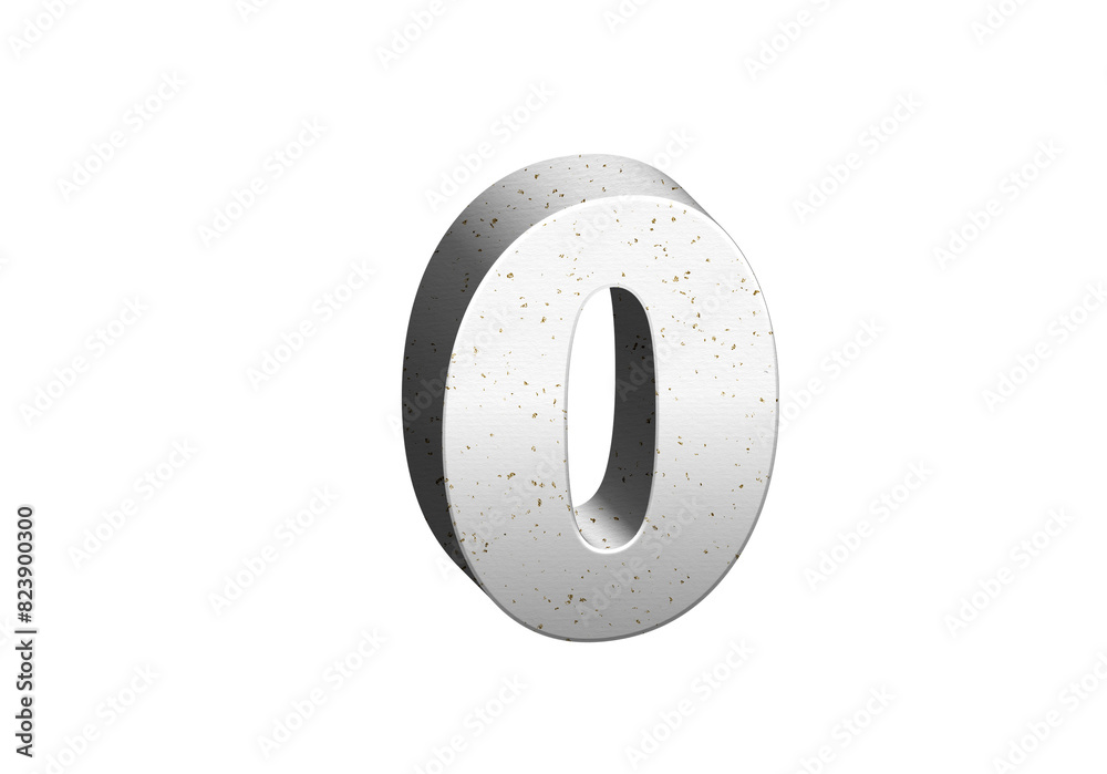 3d Gold White Numbers, Alphabet Number Zero made of White material ...