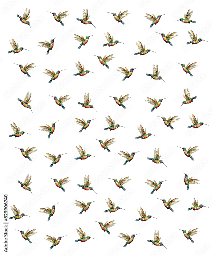 Transparent PNG illustration - Hummingbirds in different flight ...