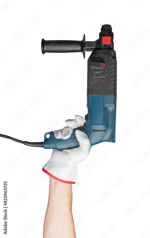 Tool drill power for construction. Electric hammer work building repair ...
