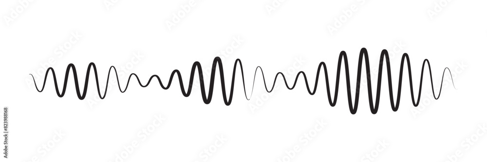 sound icon set. digital recorder voice audio wave vector symbol ...