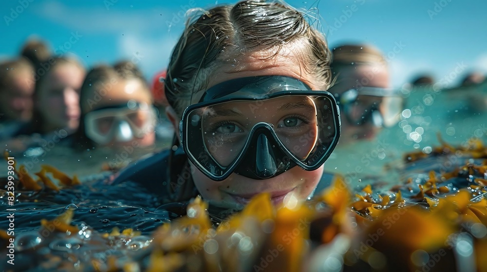 See a group of students learning about marine biology through ...