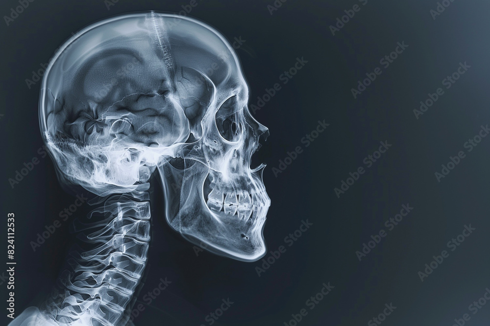 X-Ray Image of Human Skeleton, Detailed Medical Illustration ...