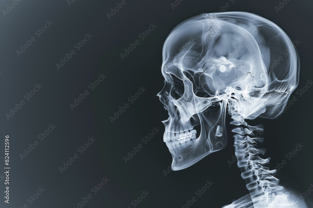 X-Ray Image of Human Skeleton, Detailed Medical Illustration ...