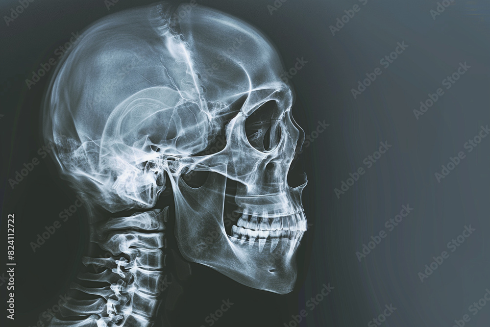 X-Ray Image of Human Skeleton, Detailed Medical Illustration ...