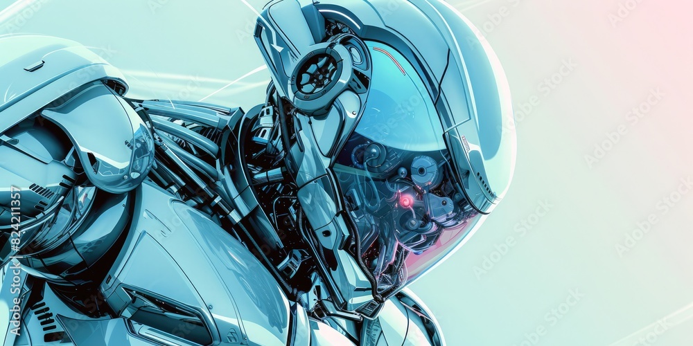 High-tech metallic robot with advanced AI features impresses in close ...