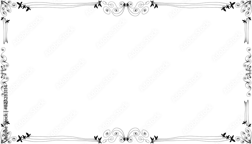 Vintage black frame design. Perfect for invitation cards, book covers ...