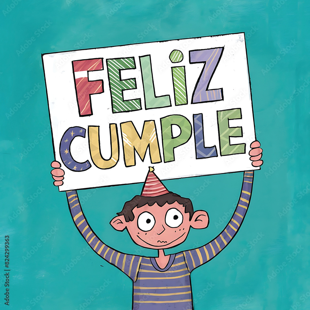 Feliz cumple and Feliz cumpleaños sign means Happy Birthday in Spanish ...