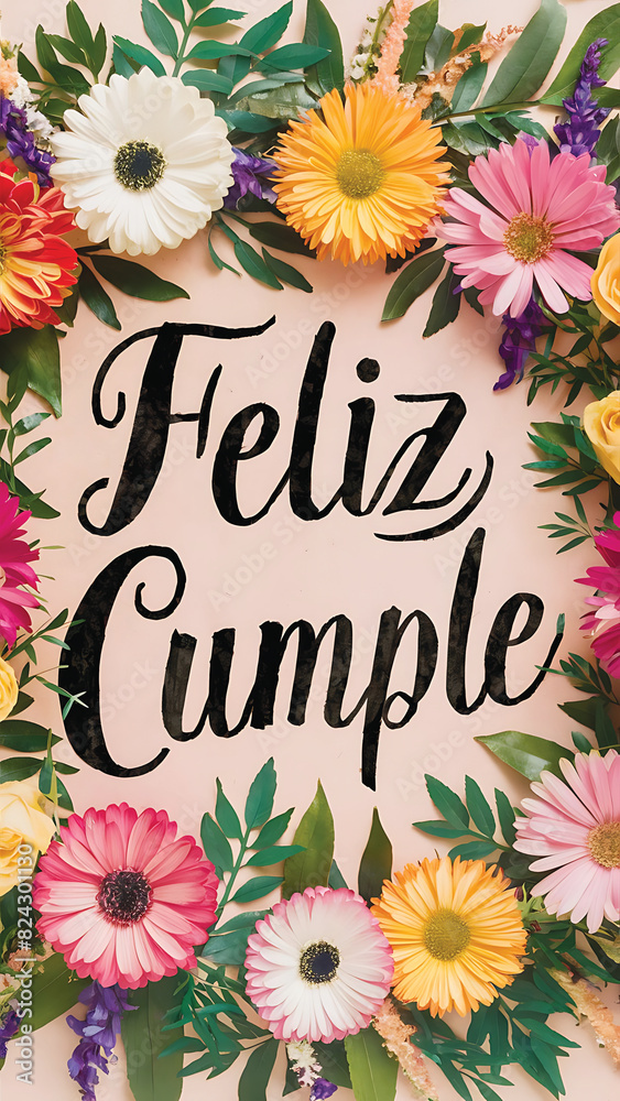 Feliz cumple and Feliz cumpleaños sign means Happy Birthday in Spanish ...