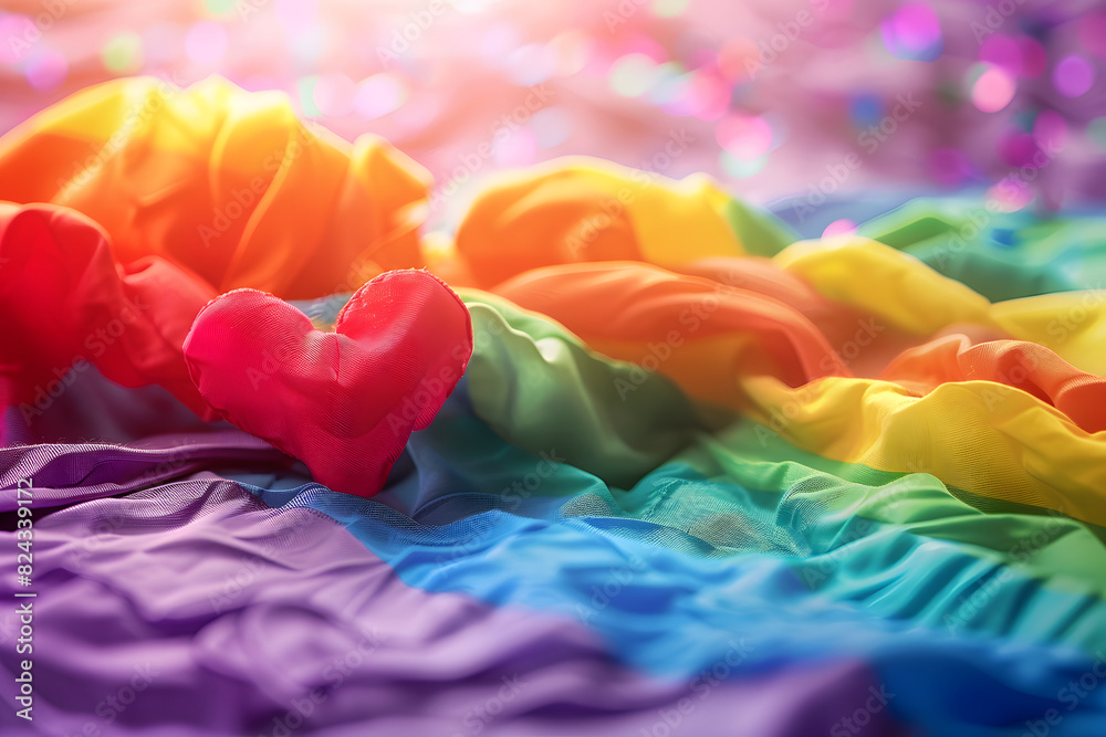 Happy pride month background with rainbow fabric. Stock Photo | Adobe Stock