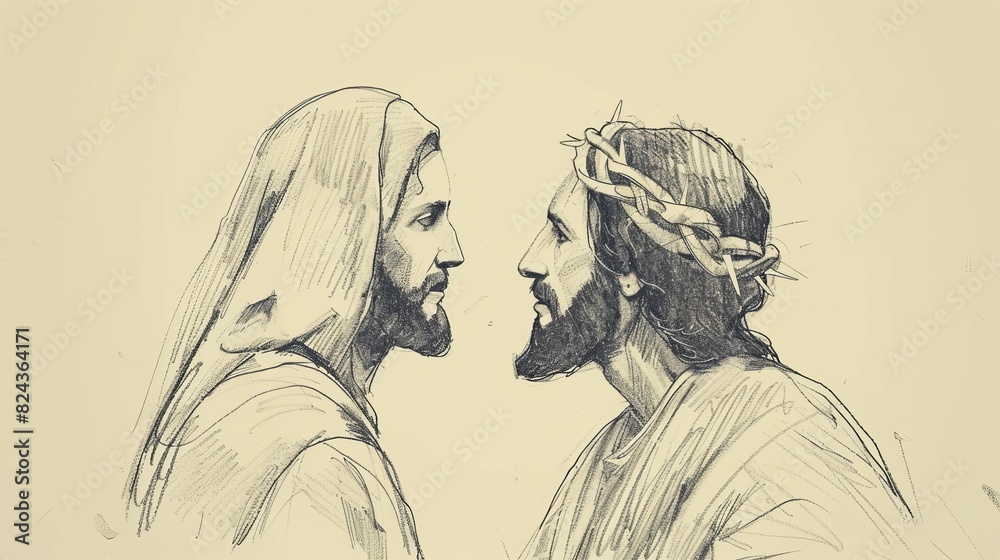 Biblical Illustration of Jesus' Teaching on Loving One's Enemies, Ideal ...