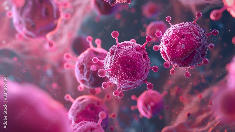 Staphylococcus aureus bacteria under microscope, extreme high detail ...