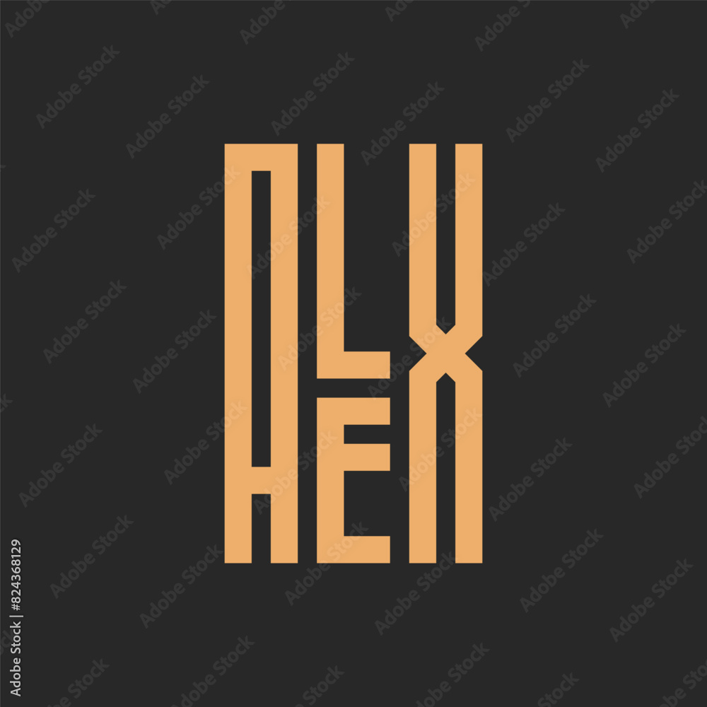 Alex name lettering design Stock Vector | Adobe Stock