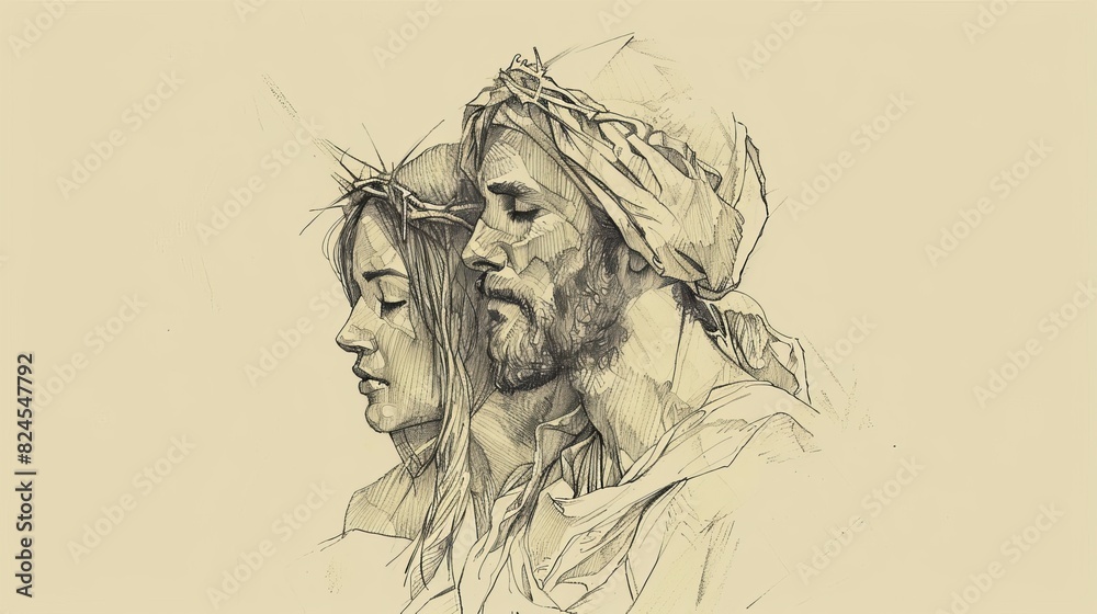 Biblical Illustration of Jesus' Assurance of the Holy Spirit, Depicting ...