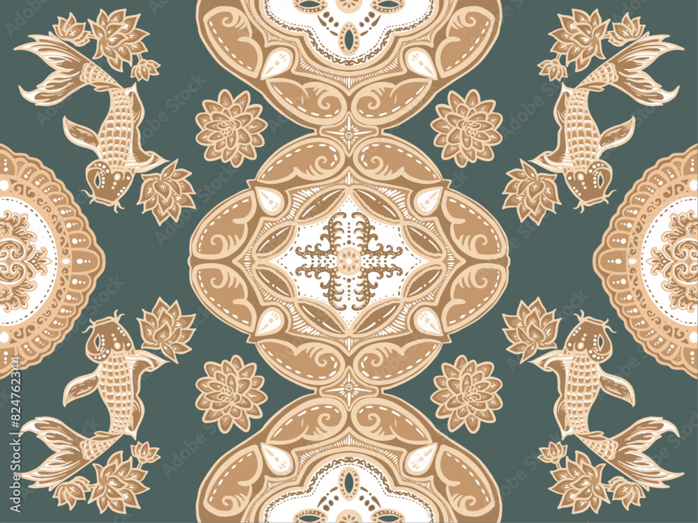 Batik vector patterns from Indonesia are usually used for backgrounds ...