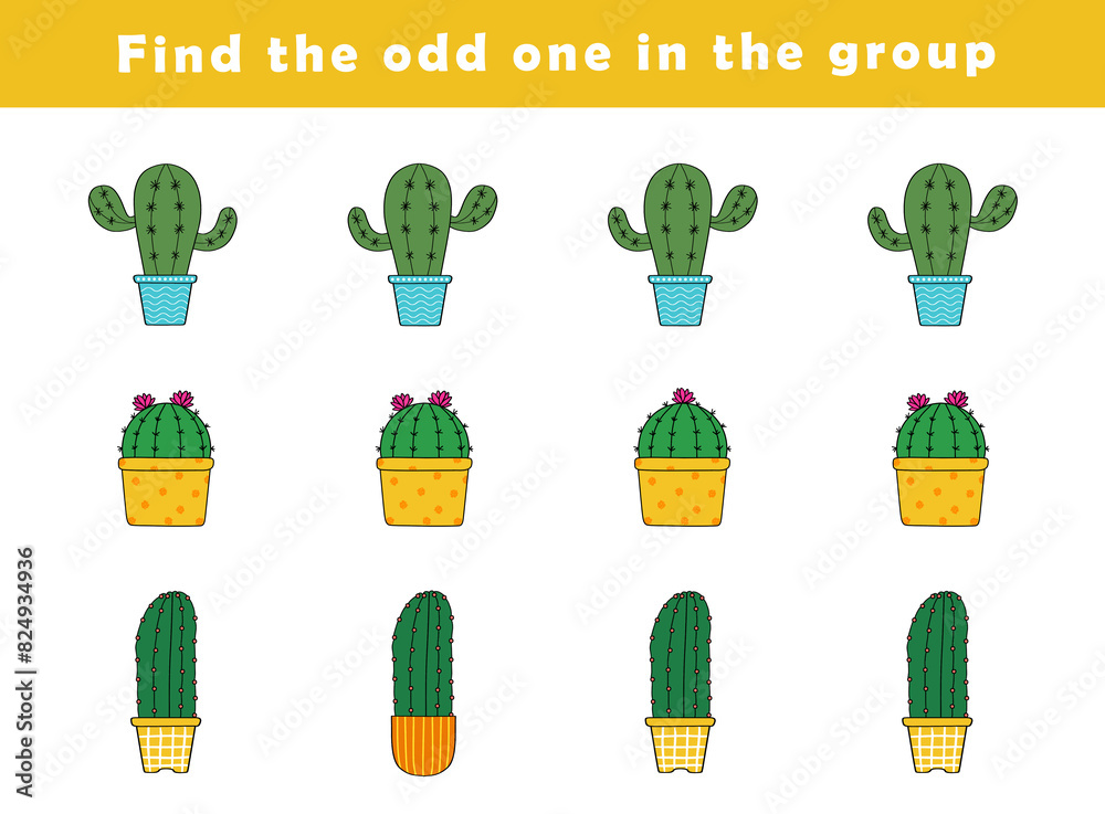 Find the odd one out for toddlers. Spot the difference for kids ...