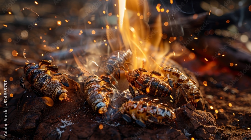 Witchetty grubs, raw or cooked, traditional Australian Aboriginal bush ...