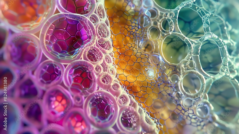 7. High definition microscopic image of a plant cell, capturing the ...